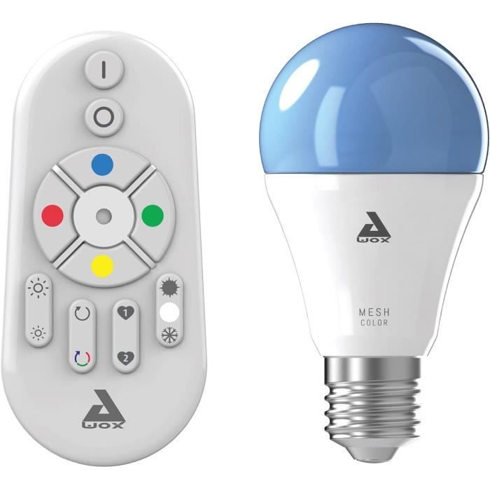 Ampoule LED Connectée E27 Bluetooth + télécommande , Contrôlé par Smartphone ou Télécommande ...