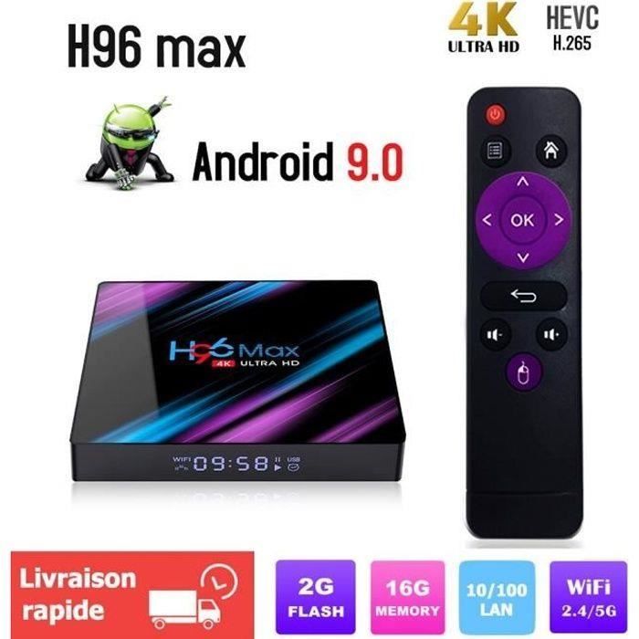 Android tv box tv android 10 h96max Smart TV BOX Dual Wifi 2Go16Go 4K ...