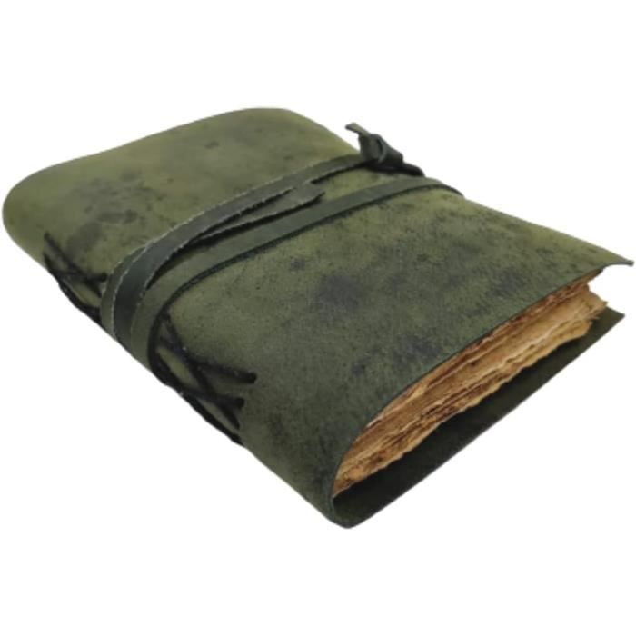 Journal En Cuir Vintage Burnt Deckle Edge Paper Journal Relié En Cuir ...