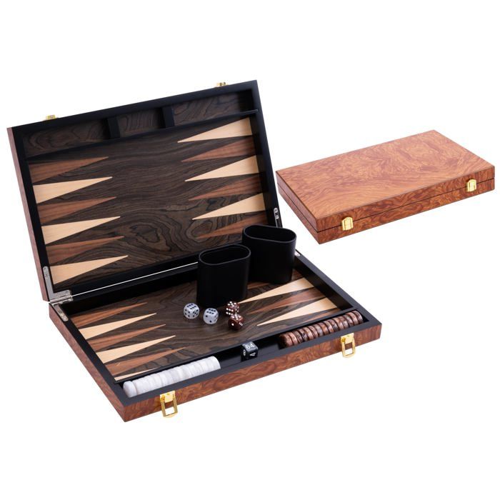 Engelhart- 250540 - Backgammon de luxe 15 pouces plaqué en bois de rose ...