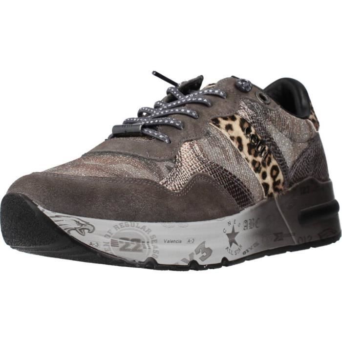 Basket Femme - CETTI - 139693 - Gris - Lacets - Semelle Gomme ...