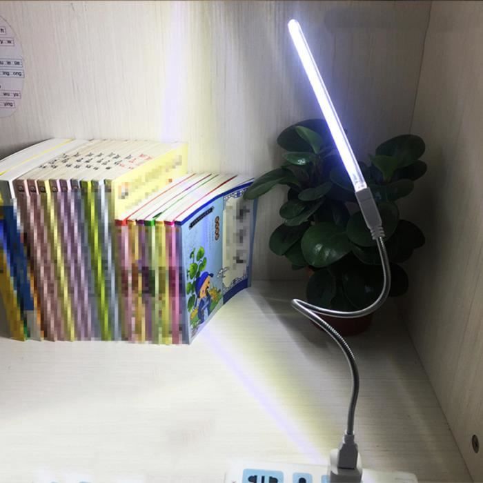 LED Warm Light USB Night Extended Metal Pole Moving Power Learning ...