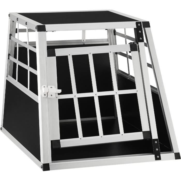 Juskys Alu Box de Transport pour Chiens M – 69 × 54 × 51 cm – Caisse de ...