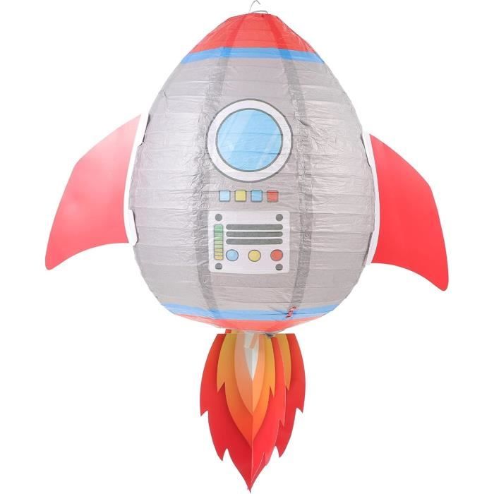 Lanternes en Papier Spatiales Fusée De Dessin Animé Planètes Suspendues ...