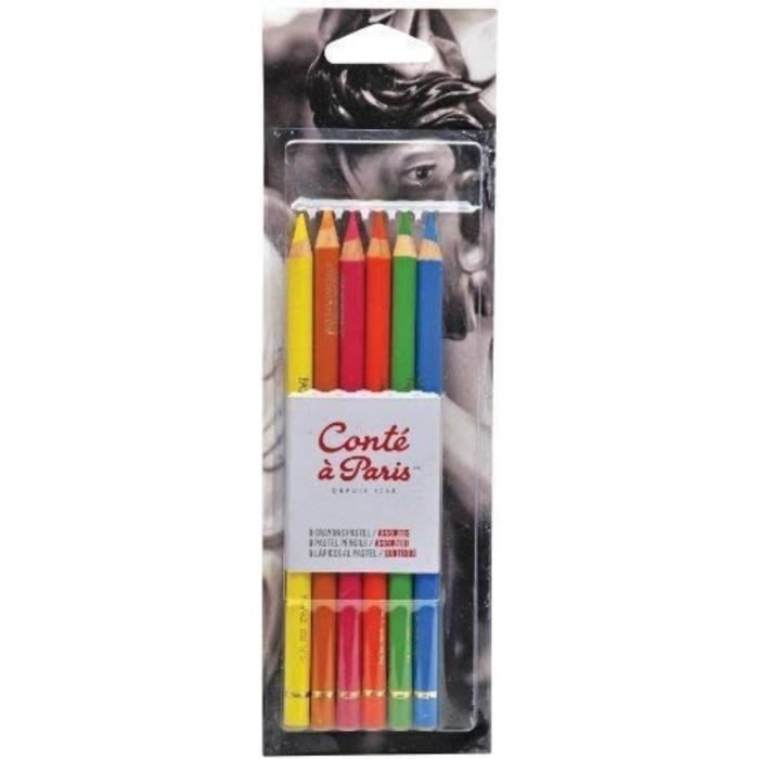 Conté à Blister 6 Crayons Pastels Ton Vif346 - Cdiscount Beaux-Arts et ...