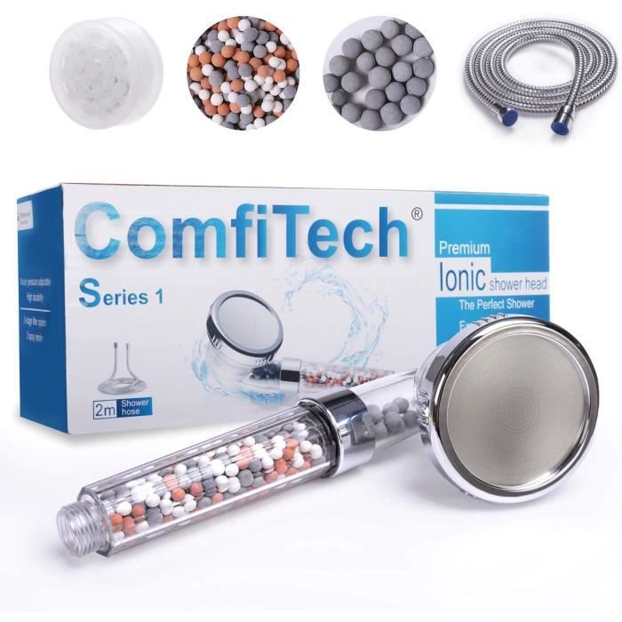 ComfiTech Pommeau de Douche, Pommeau Douche Anti Calcaire Economie Deau ...