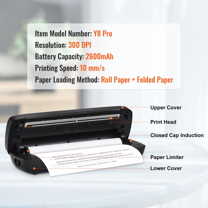 Imprimante Thermique Portable - DUOKU - Y8 Pro - 300 DPI - Bluetooth ...