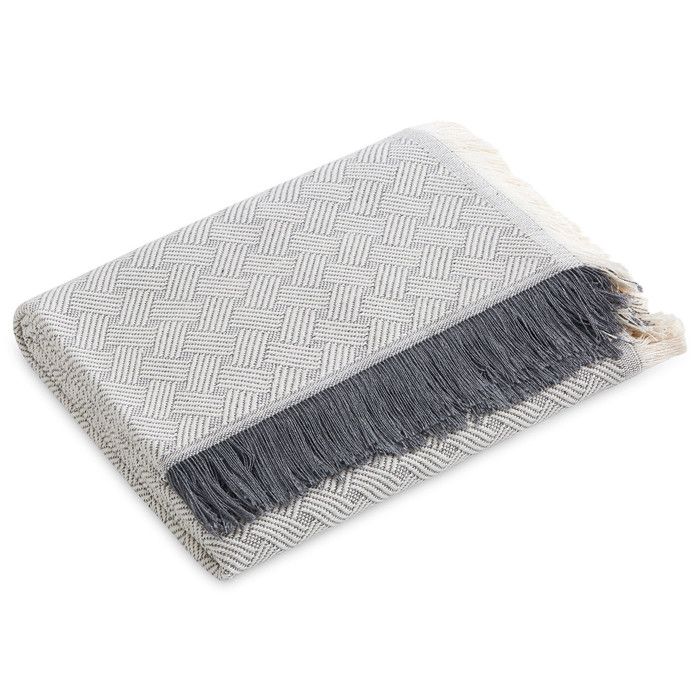 Plaid Multi-Usages Paris Gris Perlé, 330x260 cm - Cdiscount Maison