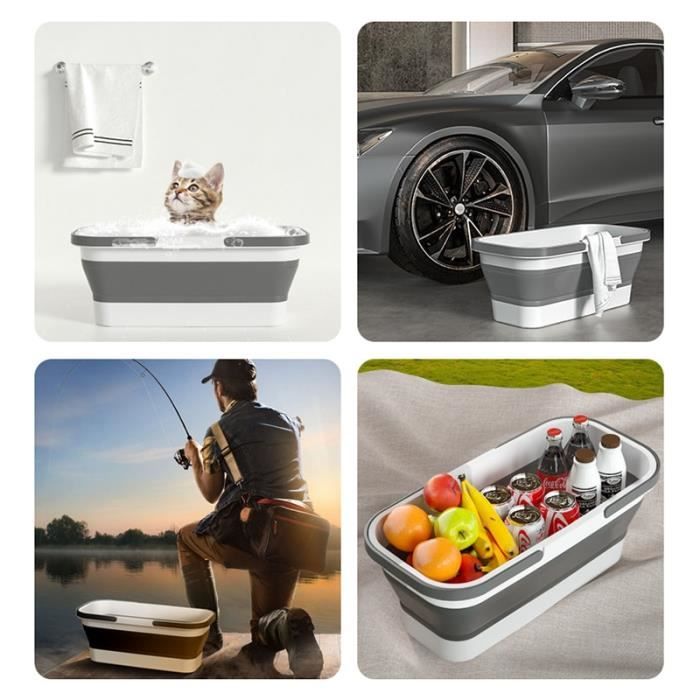 (Grey)Baignoire pliante pour bébé, bassin de douche pour bébé, bassin ...