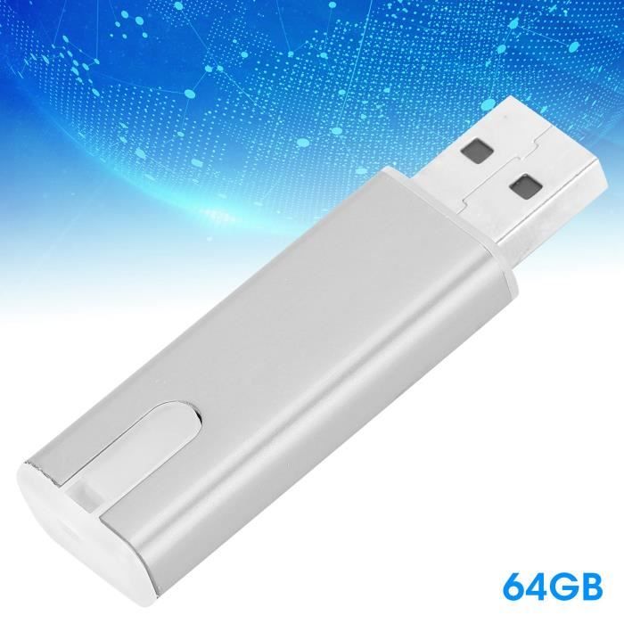 Clé USB - HILILAND - 64 Go - USB 2.0 - Design compact - Éclairage LED ...