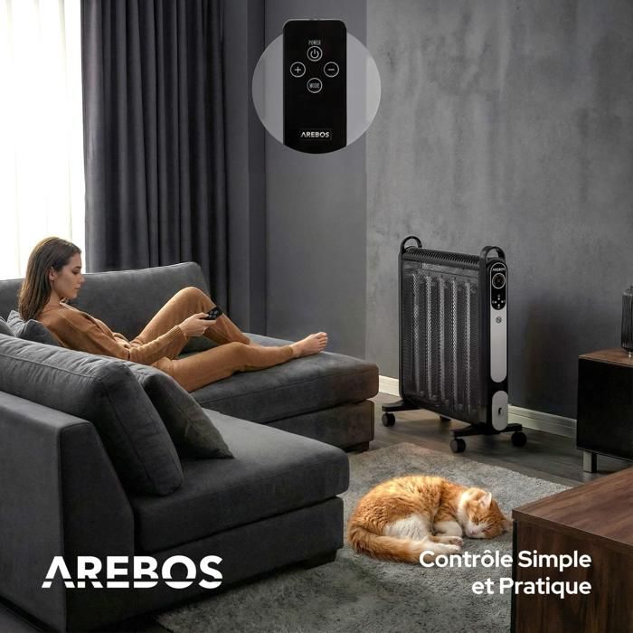 AREBOS Mica Convecteur 2000 W | chauffage électrique | chauffage ...