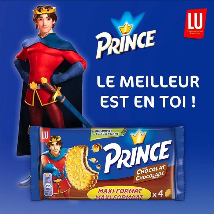 Prince de LU Chocolat - Au Blé Complet - Présentoir de 20 Sachets i Format de 4 Biscuits (80 g ...