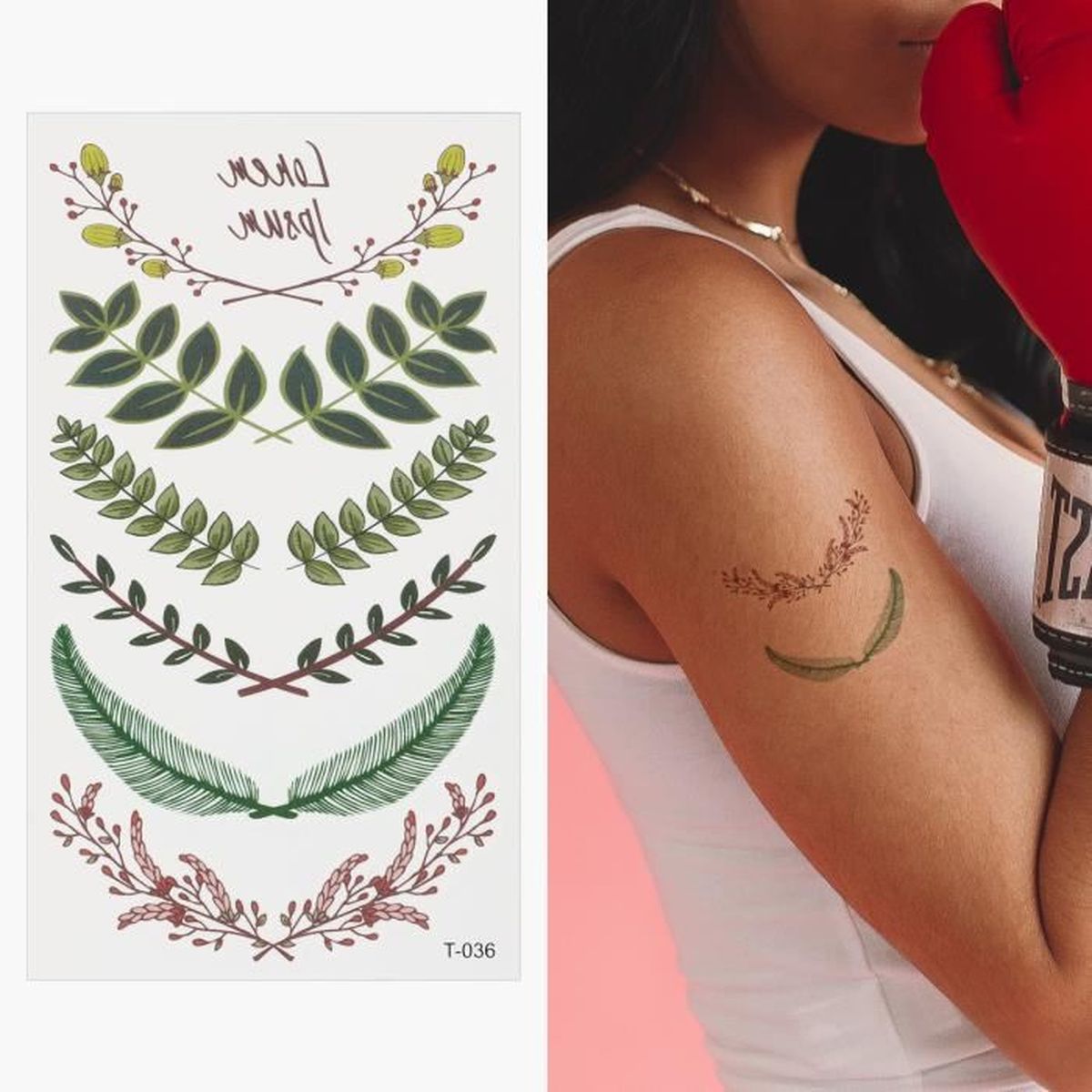 Tatouage Stickers,1 Feuille Feuilles Tatouage Temporaire Stickers ...