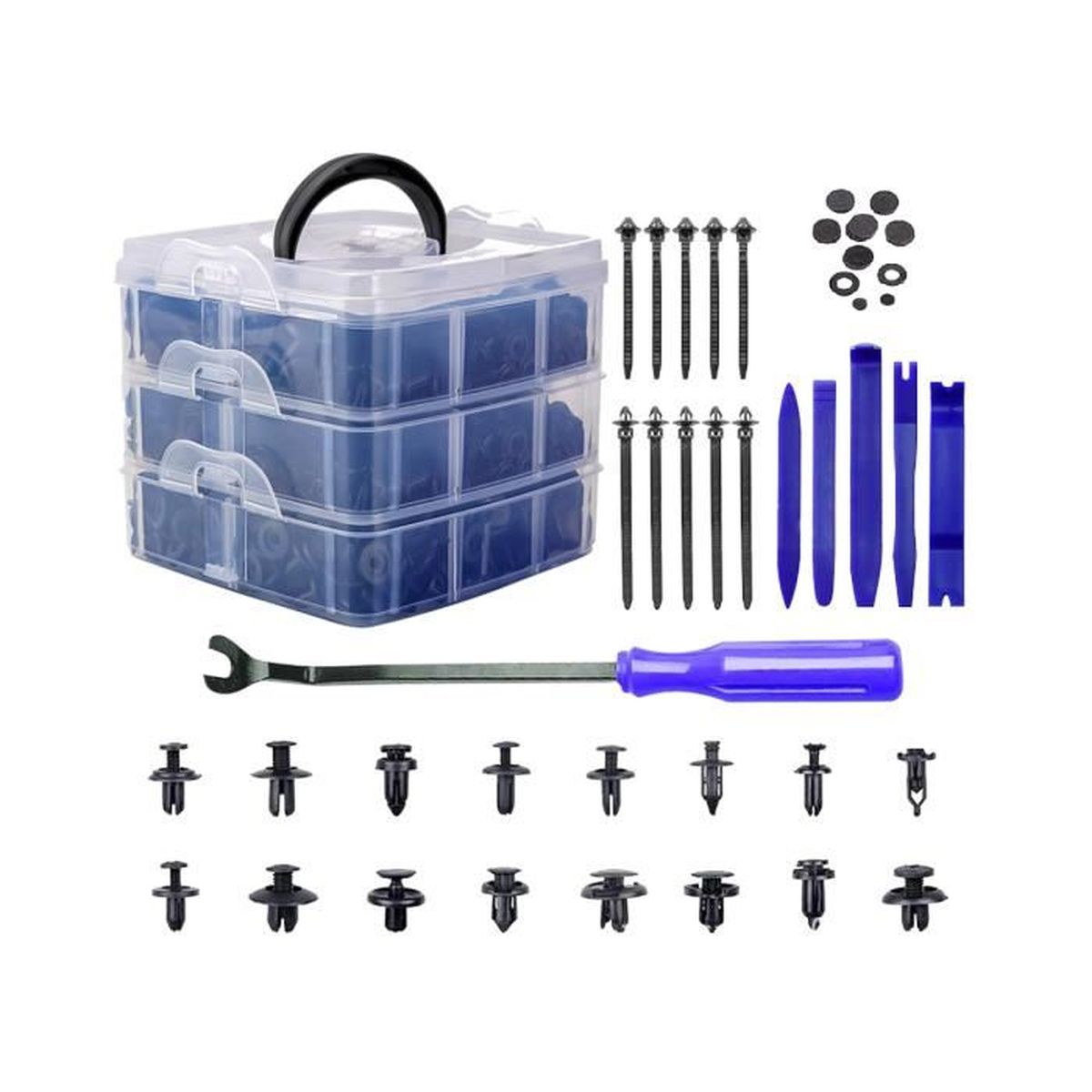 620pcs Rivet Clips Plastique, Rivet Plastique Fixation de Protection ...