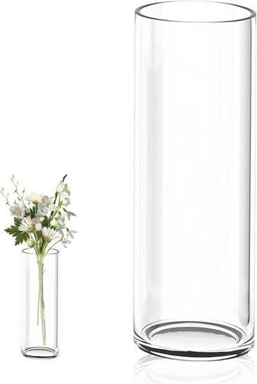 Vase Verre Transparent,30 Cm Vases Cylindriques En Verre,Haut Vase ...