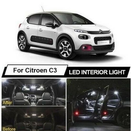 Citroën C3 III Pack LED ampoules éclairage intérieur Blanc 6000K ...