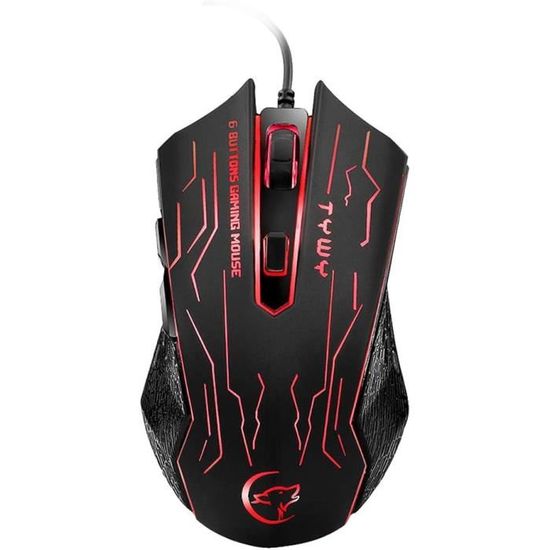 Souris Sans Fil,Souris De Jeu Filaire G820 7 Rétro-Éclairage De Couleur 6 Boutons Led 3200 ...