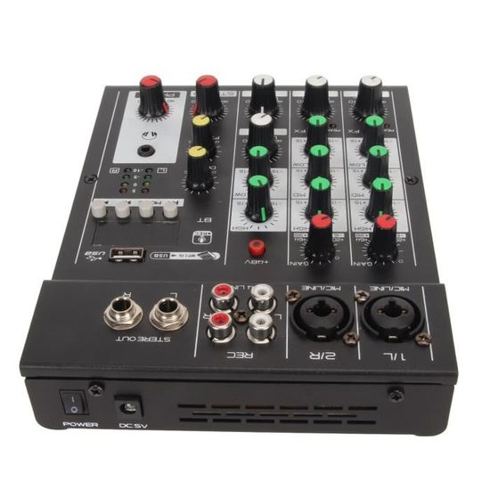 HURRISE mini mixeur Table de mixage 4 canaux prise en charge du disque ...