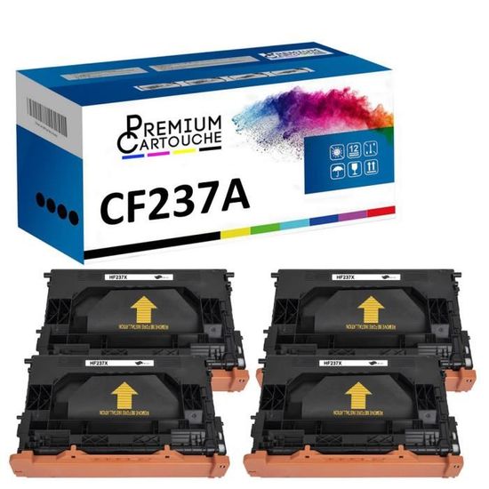 Toner CF237A Noir x4 Compatible pour HP LaserJet Enterprise Flow MFP M ...