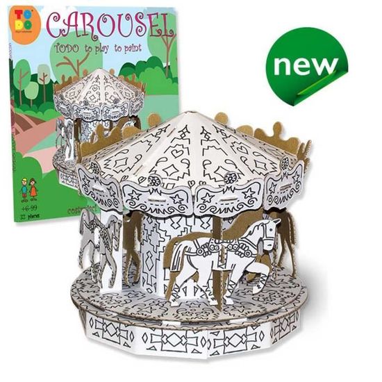 Kits à monter - Carousel en kit carton à colorier et à monter sans ...