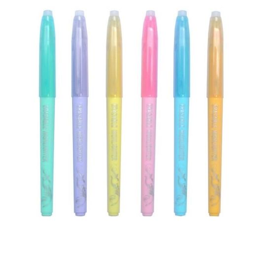 Stylo de couleur Graffiti,6pcs mix color--Surligneurs effaçables ...