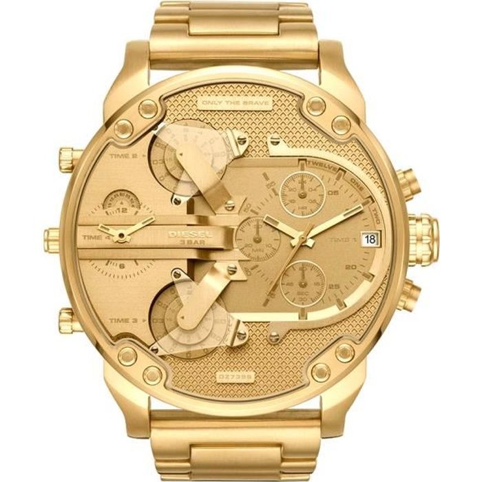 DIESEL - Montre pour Homme Acier Inoxydable Doré Chronographe - DZ7399 ...