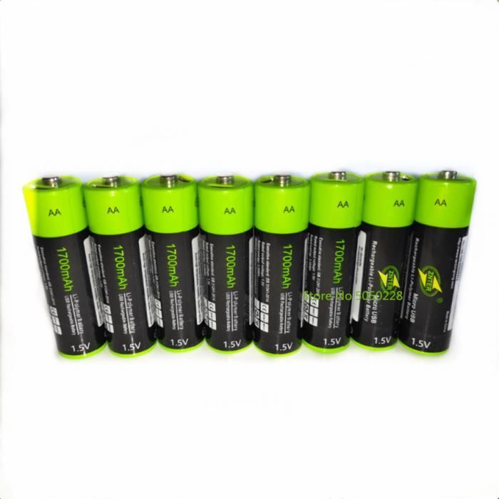 Batterie Rechargeable Au Lithium 1.5v Aa 1700mah, 8 Pièces-lot, Charge ...