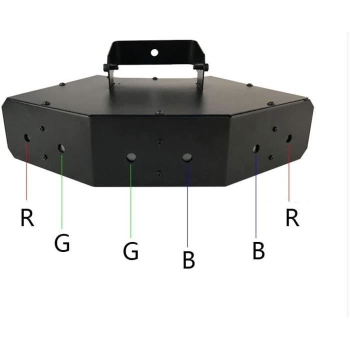 Lumière de scène stroboscopique Disco lumières de fête 6 Trous Disco Flash éclairage Commande ...
