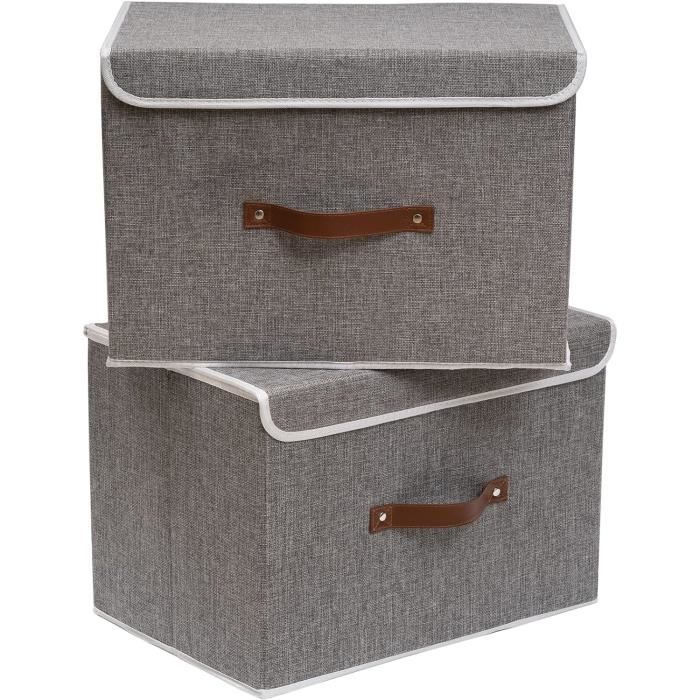 Boîte De Rangement, 38 X 25 X 25 Cm Paniers De Rangement Pliables Avec ...