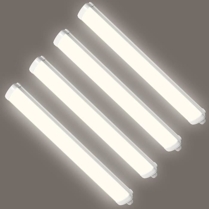 4 Paquets Tube Neon Led 90 cm, Étanche IP65 Reglette LED 30W 3600LM ...