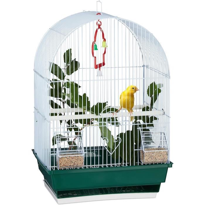 10025133 Cage à Oiseaux, volière, pinsons, canaris, perchoir, mangeoire ...