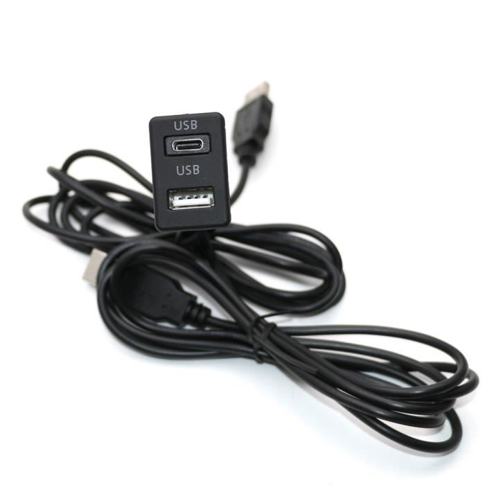 Panneau de Port USB Type C Universel pour Tableau de Bord de Voiture ...
