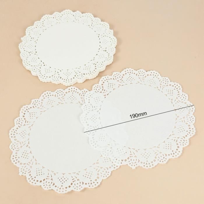 Napperons de Cuisine - B05 - Rond - Papier blanc - Dentelle - Non ...