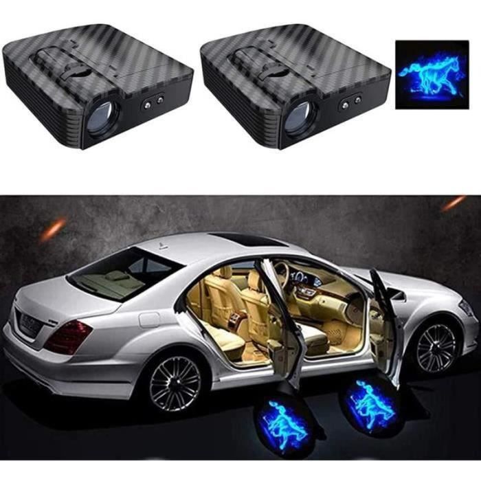 Qiwenr 2 pièces LED Lumière de Projecteur de VoiturePorte de Voiture ...