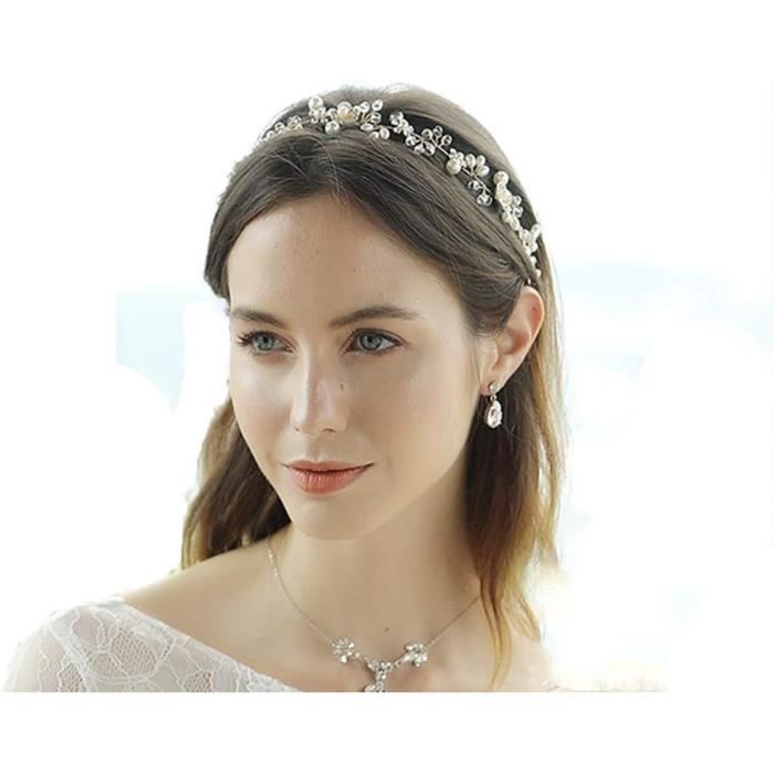 Couronne De Fleur En Strass Perle Guirlande De Bandeau Headband ...