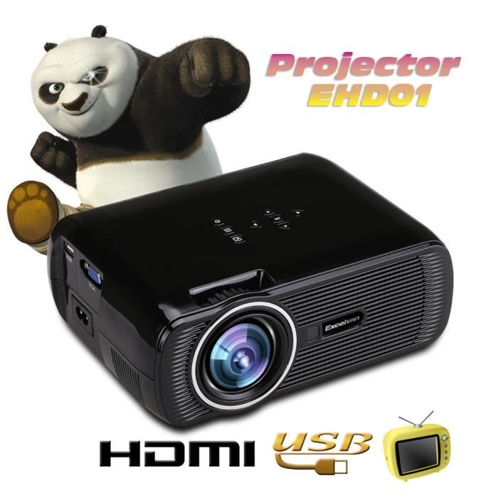 Excelvan Mini Vidéoprojecteur Portable Multimédia LED 800x480Pixels ...