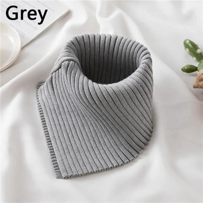 Curieux-Foulard tricoté pour femme cache col en laine chaud extensible ...