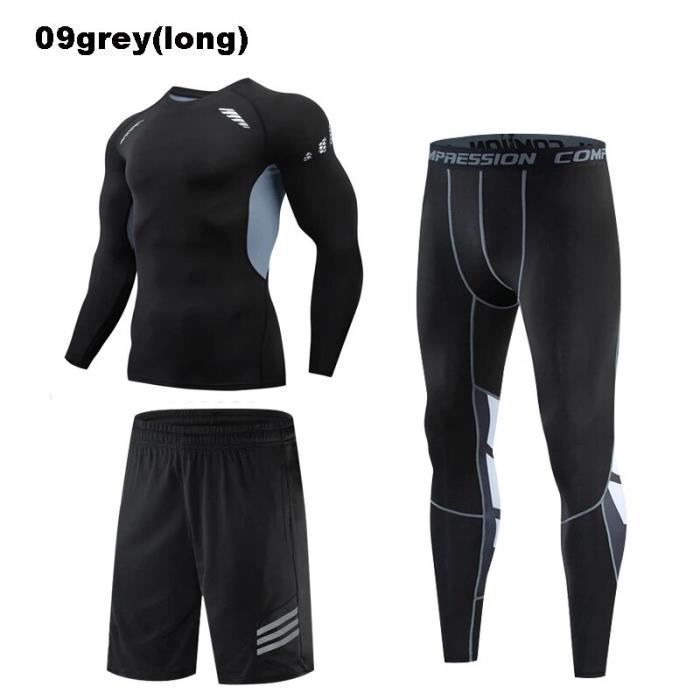 Ensemble de sous-vêtements thermiques de compression pour hommes,vêtements longs Johns imbibés ...