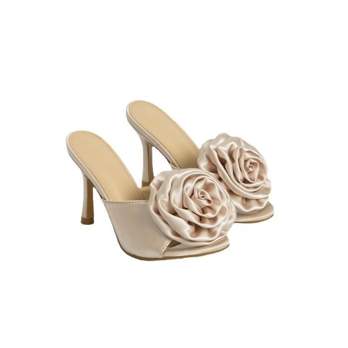Sandales À Talons Hauts à Décoration florale Femmes Pompes Mode Été ...