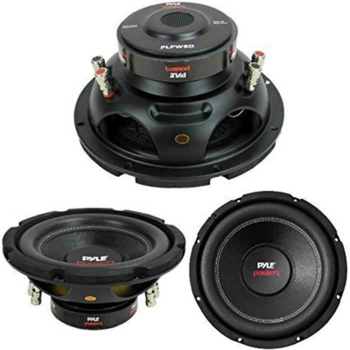 Subwoofer Plpw8D De 400 Watt Rms Et 800 Watt Max 8" 20 Cm 200 Mm Woofer Dvc Double Bobine 4 + 4 ...