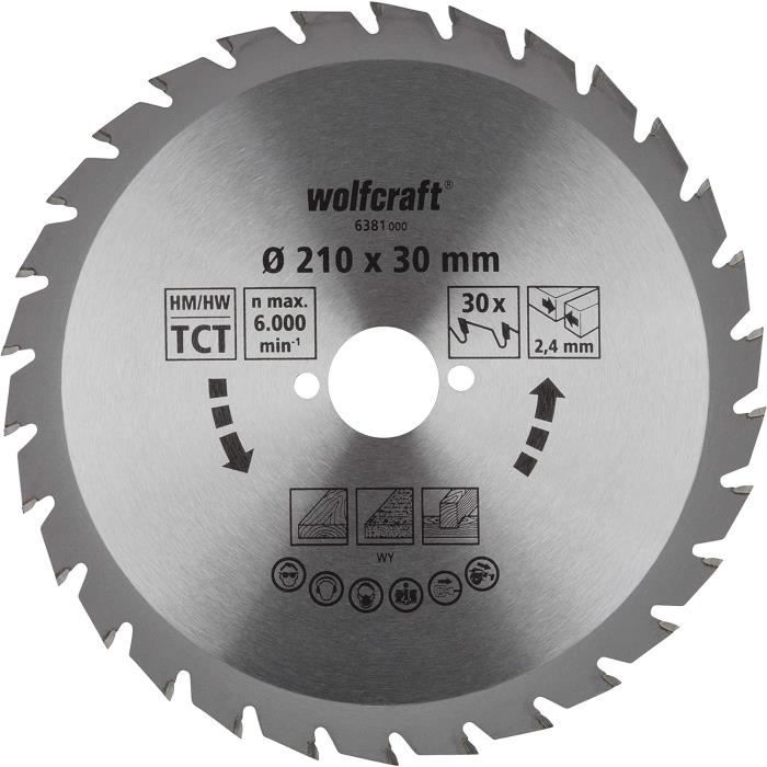 6381000 Lame Scie Circulaire Ct 30Dts Diamètre 210 X 30 Mm[Y1957 ...