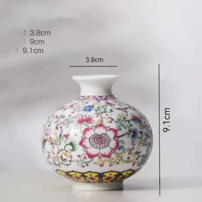 VASE,WHITE-F--Vase à fleurs en céramique, créatif, émail peint, Mini ...