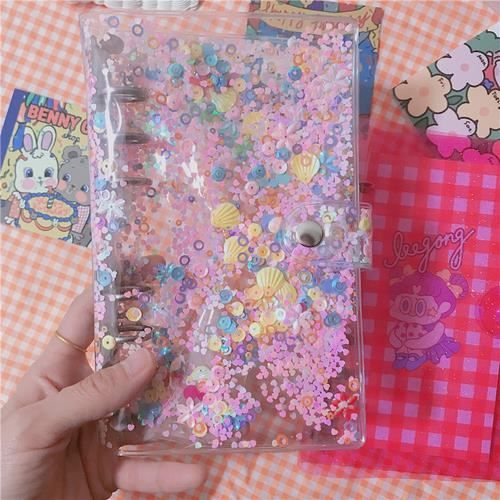 CARNET DE NOTES,pink Glitter-A6--Livre à main A5 A6 créatif avec 6 ...