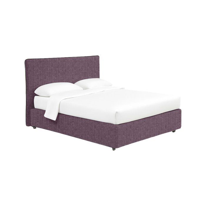 Lit double Tipton Talamo Italie, en tissu lilas violet - Cdiscount Maison