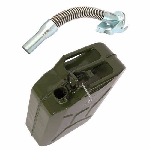 Jerricane en métal pour Essence et Diesel–20L–Olive–avec bec verseur 0. ...