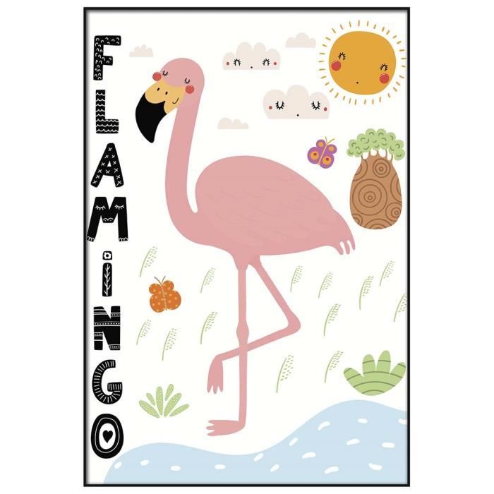 Poster Panorama pour chambre d’enfants Flamant Rose 35x50 cm - Imprimée ...