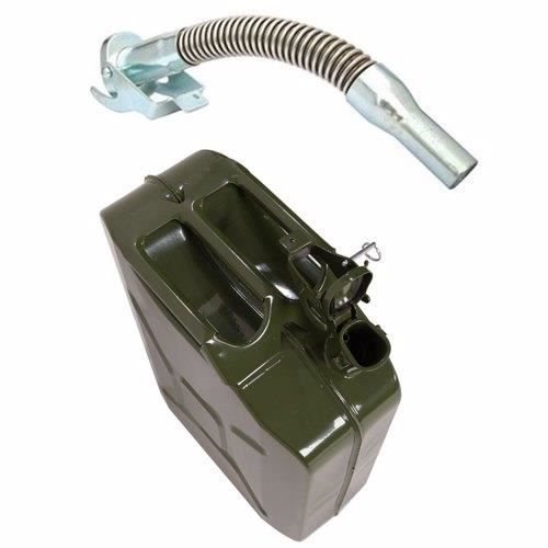 Jerricane en métal pour Essence et Diesel–20L–Olive–avec bec verseur 0. ...