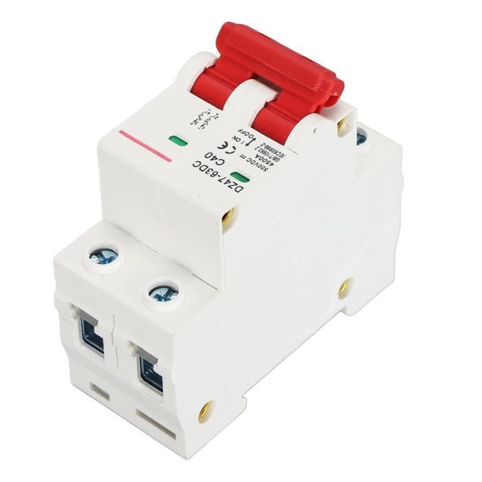 Disjoncteur miniature 40A PWSHYMI - 2P - DC 500V 4500A - Pack - Cdiscount Bricolage