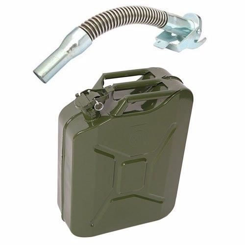 Jerricane en métal pour Essence et Diesel–20L–Olive–avec bec verseur 0. ...