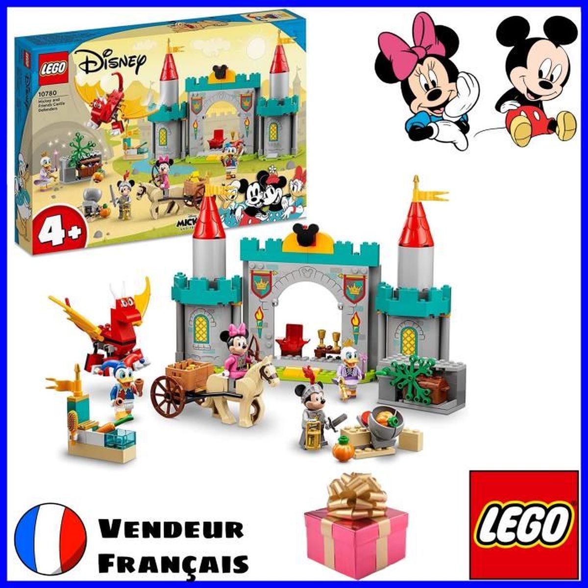 Figurines jouet mickey et ses amis + chateau lego 215 pieces - Avec ...